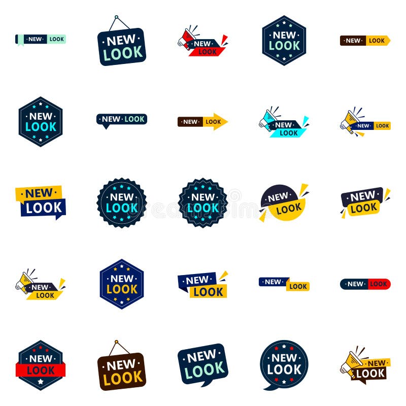 New Look 25 Unique Vector Elements To Revamp Your Branding Stock Vector ...