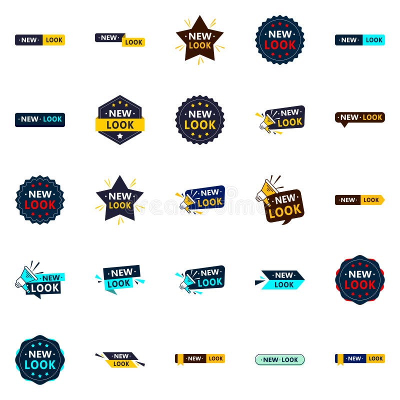 New Look 25 Unique Vector Elements To Revamp Your Branding Stock Vector ...