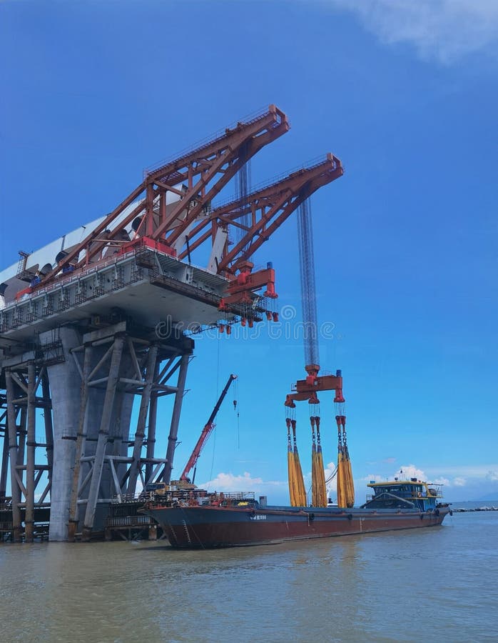 New Macau Taipa Bridge Construction Architecture Structure Work in ...