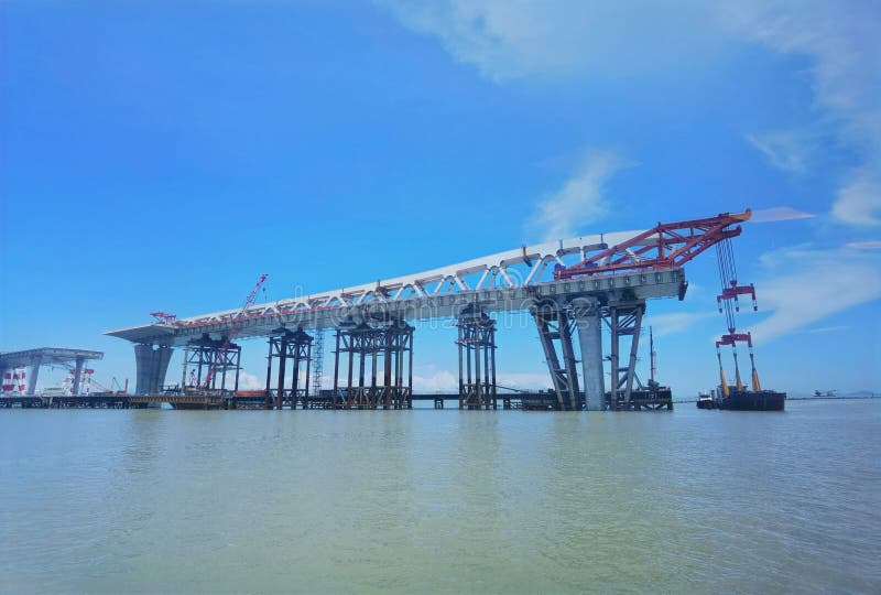 New Macau Taipa Bridge Construction Architecture Structure Work in ...