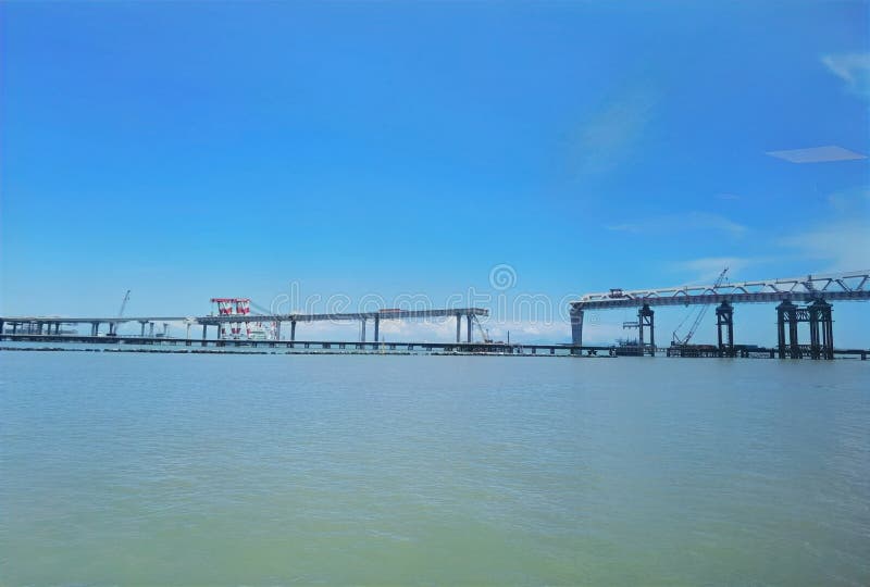 New Macau Taipa Bridge Construction Architecture Structure Work in ...