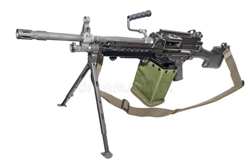 M1910 Machine Gun with Ammo Belt. Stock Photo - Image of wwii, machine ...