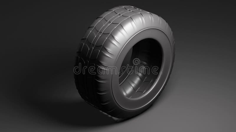 New Machine Tire on Dark Background. Abstract Loop Animation Stock ...