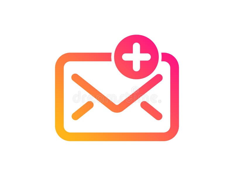 New Mail Icon. Add Message Correspondence Sign. Vector Stock Vector ...