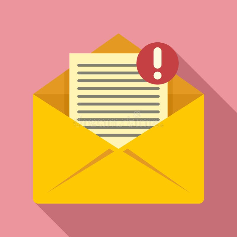 New mail icon, flat style stock vector. Illustration of paper - 164857122