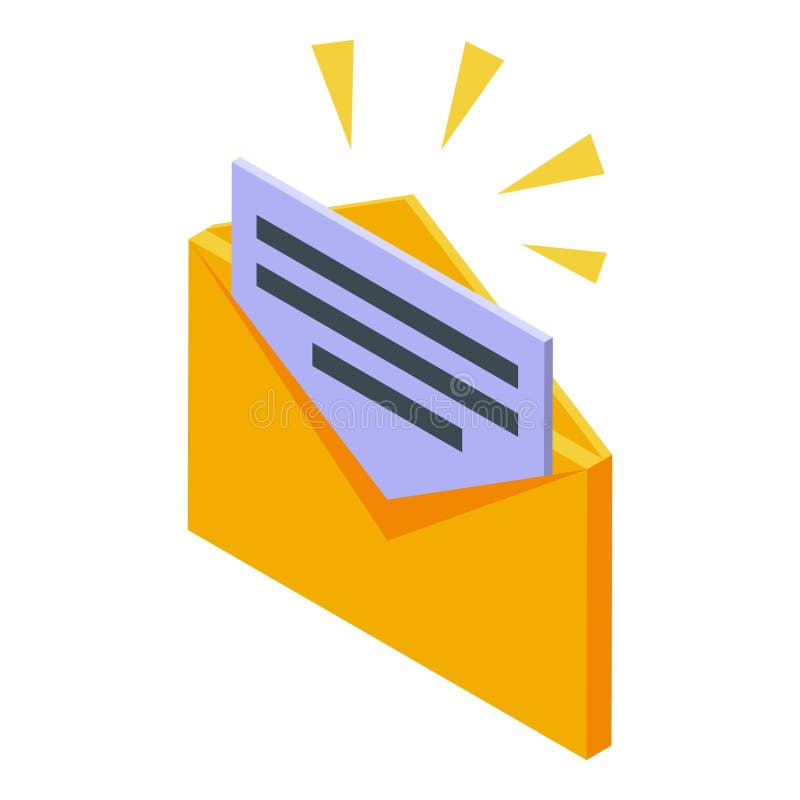 New Mail Idea Icon Isometric Vector. Mind Future Brain Stock ...