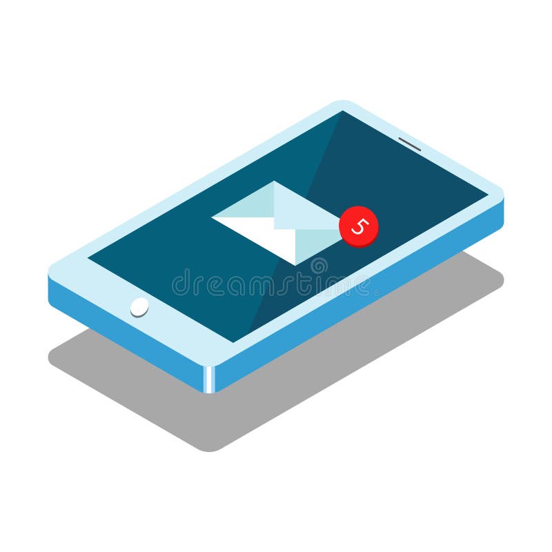 New Incoming Messages Icon with Notification.Two Incoming Email ...