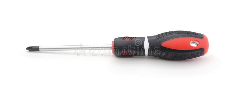 Manual Screwdriver Isolated on White Stock Photo - Image of handle ...
