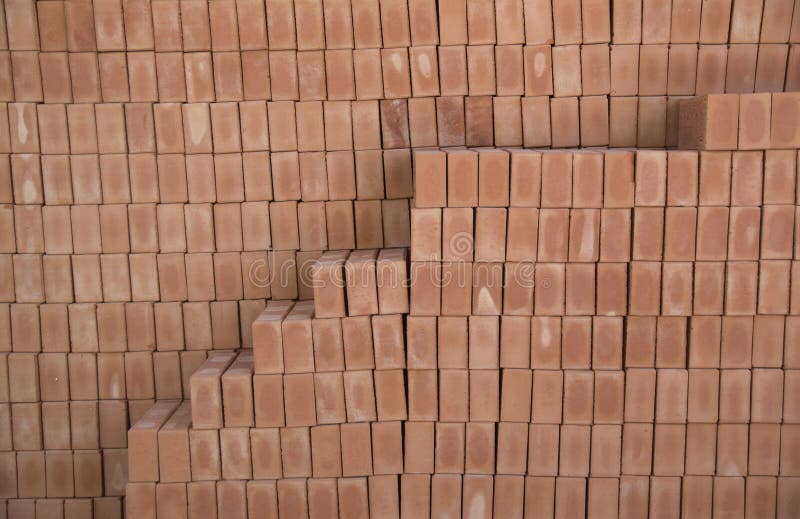 New Many Stacked Bricks Close Stock Image - Image of industry ...