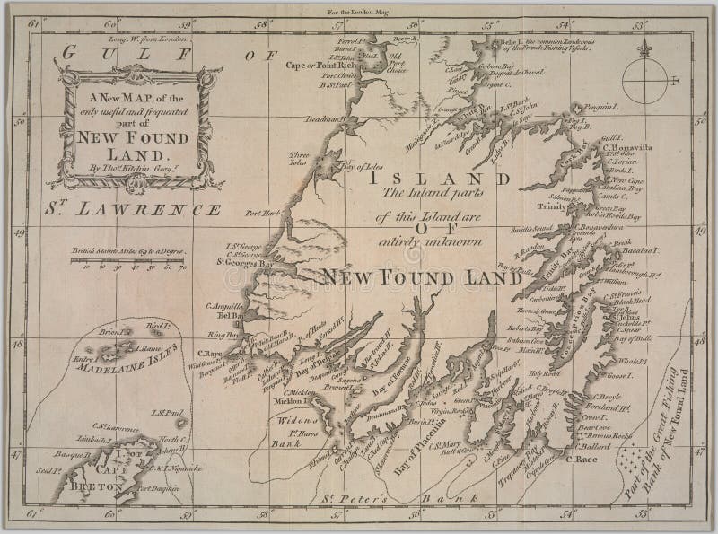 A New Map Of The Only Useful And Frequented Part Of New Found Land ...
