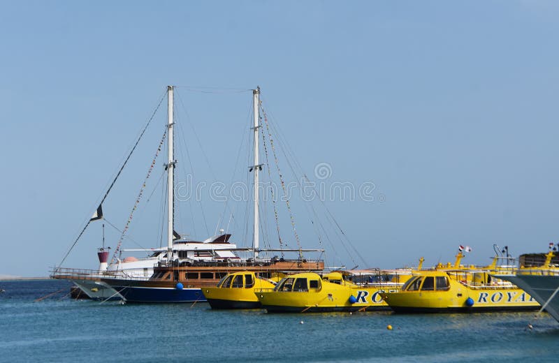 New Marina Harbor, in Hurghada. Editorial Image - Image of nautical ...
