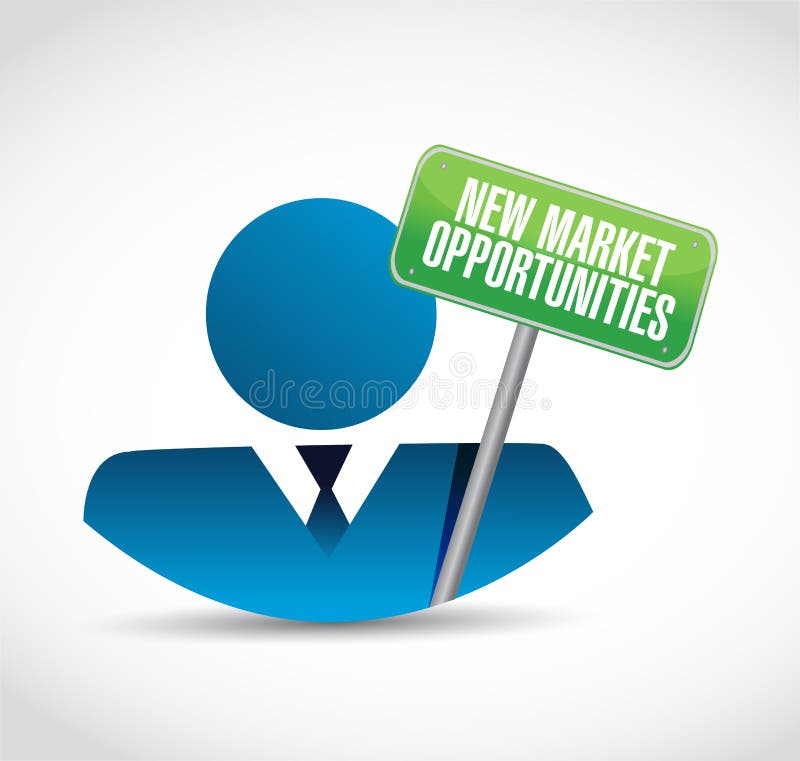 New Market Opportunities People Sign Concept Stock Illustration ... New Market Opportunities People Sign Concept Stock Illustration ...
