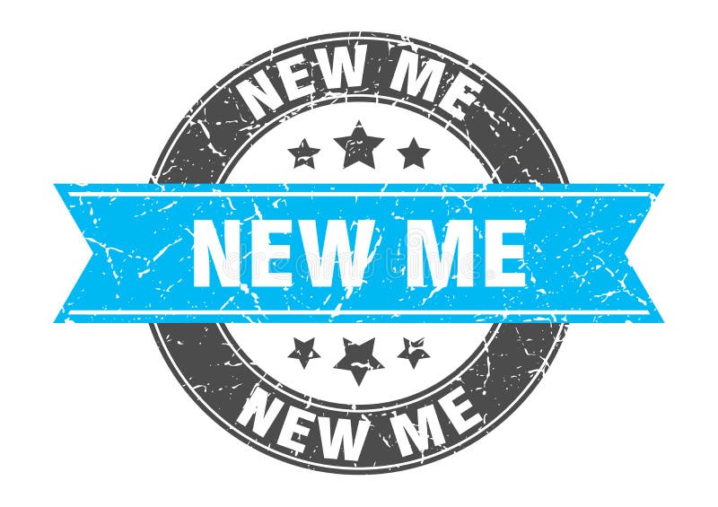 New Me Round Stamp with Ribbon. Label Sign Stock Vector - Illustration ...