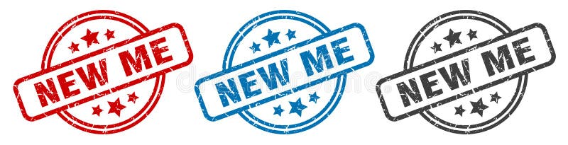 New Me Stamp. New Me Round Isolated Sign Stock Vector - Illustration of ...