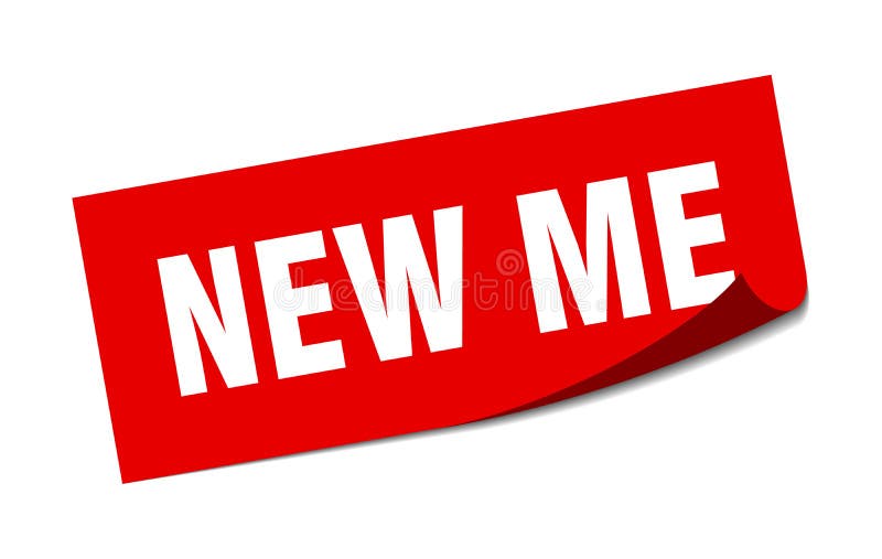 New Me Sticker. Square Isolated Label Sign. Peeler Stock Vector ...