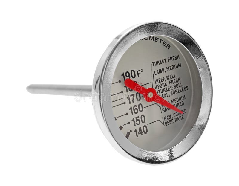 New Meat Thermometer on a White Background Stock Image - Image of cover ...