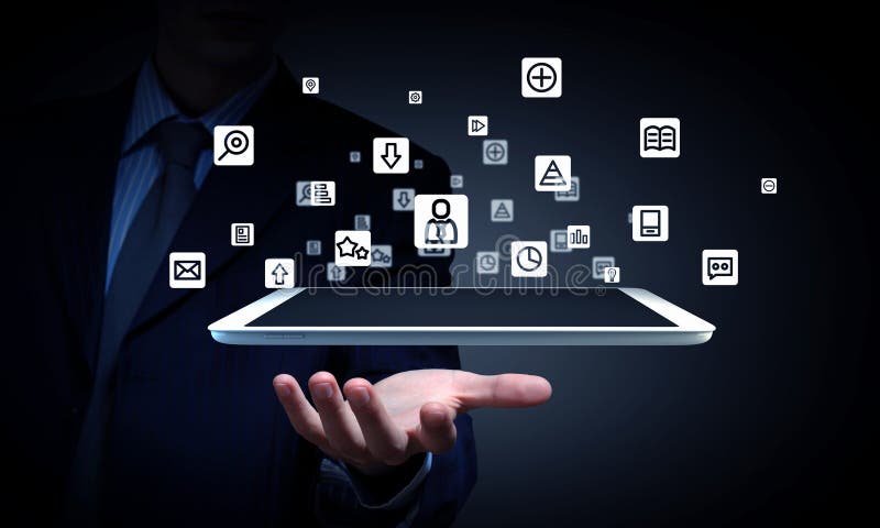 New Media Technologies for Business . Mixed Media Stock Photo - Image ...