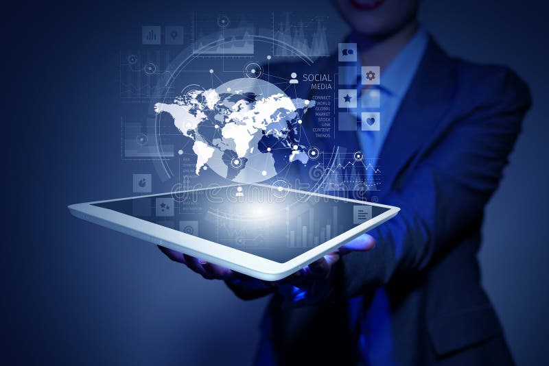 New Media Technologies for Business . Mixed Media Stock Image - Image ...