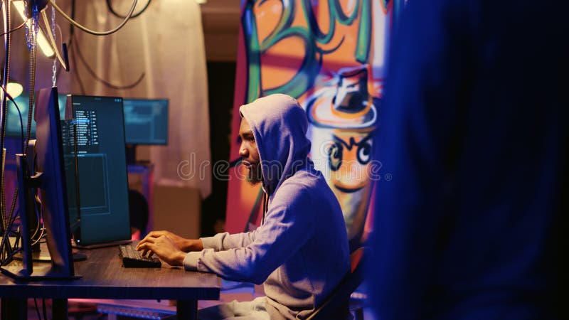 New Member Joining Hacking Group Stock Image - Image of attack, digital ...