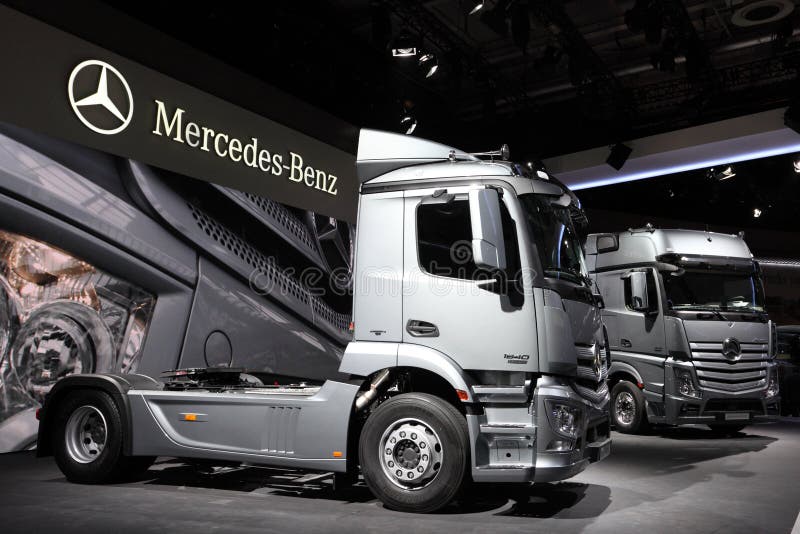 New Mercedes Benz Actros Trucks Editorial Photo - Image of show, lorry ...