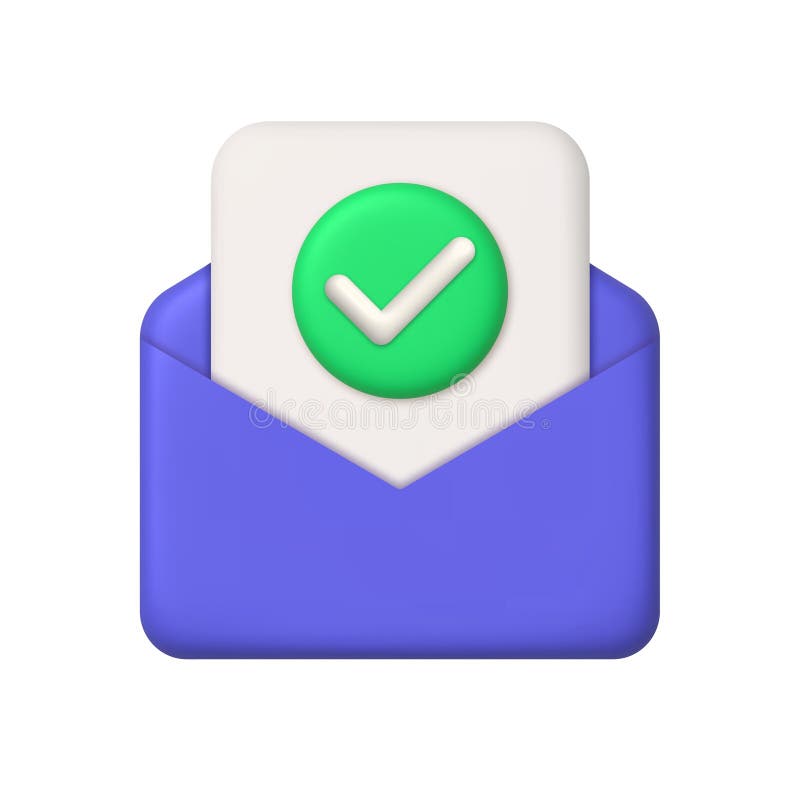 Green Confirm Check Mark Icon. 3d Realistic Design Element Stock Vector ...