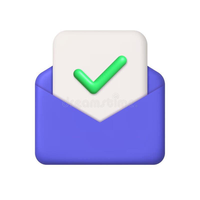 Green Confirm Check Mark Icon. 3d Realistic Design Element Stock ...