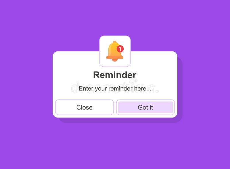 New Message Icon in Flat Style. Reminder Vector Illustration on ...