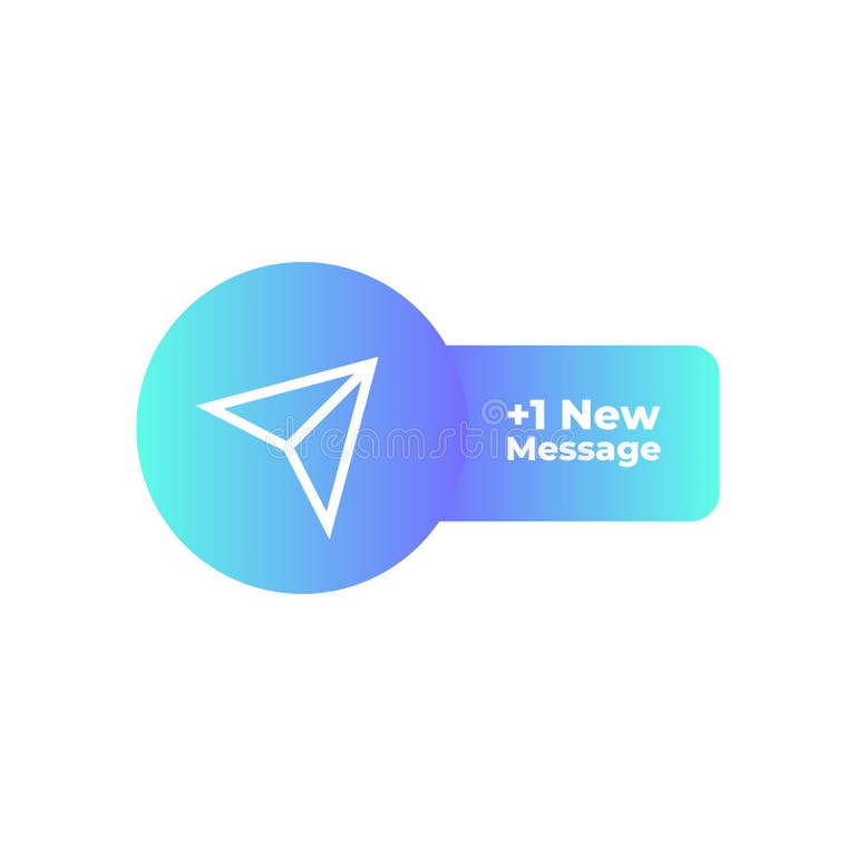 New Message Icon Vector. One New Incoming Message Envelope with ...