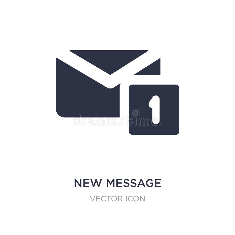 New Message Icon on White Background. Simple Element Illustration from ...