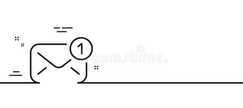 New Message Line Icon. Mail Envelope Sign. Vector Stock Vector ...