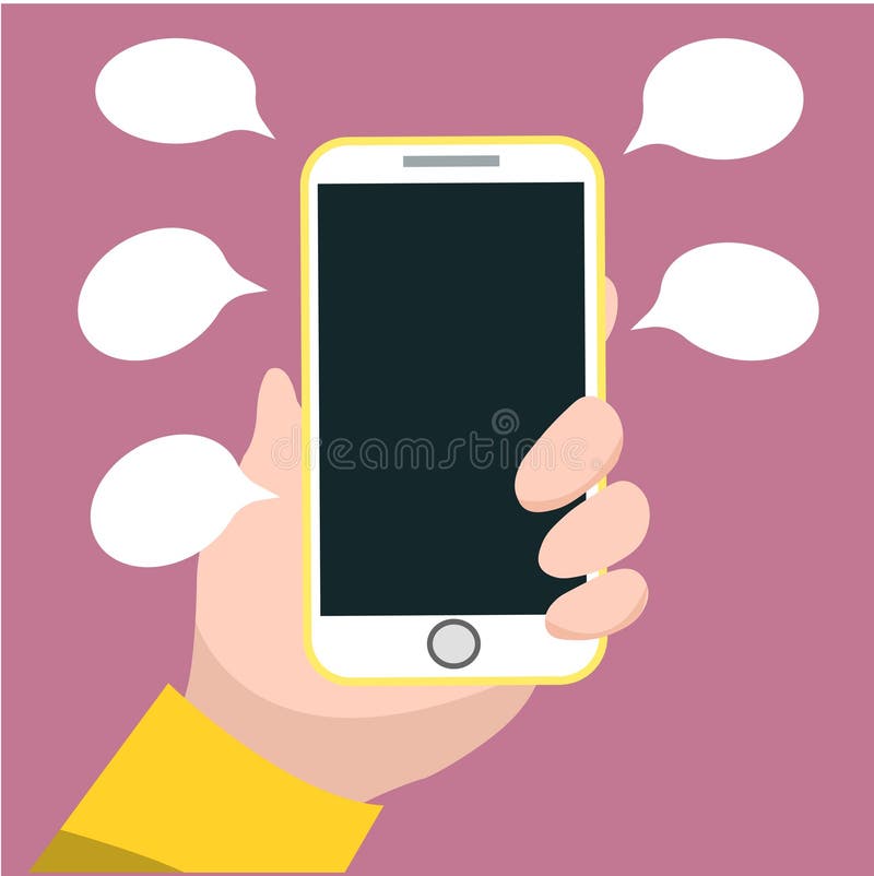 New Message Notification Concept on Realistic Smartphone Mockup. New ...