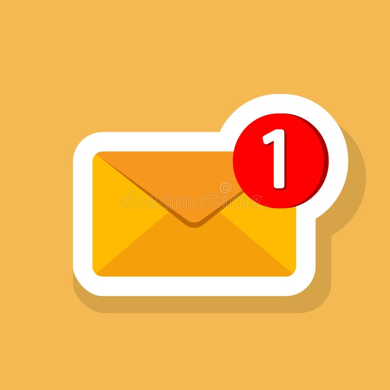 New Message, Notification Icon or Email, Amail, Chat, Letter in Simple ...