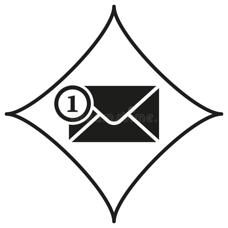 New Message Notification Icon. Email Envelope Symbol. Communication ...