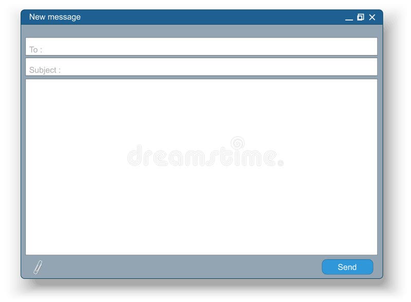New Message Panel. Vector Illustration Stock Vector - Illustration of ...