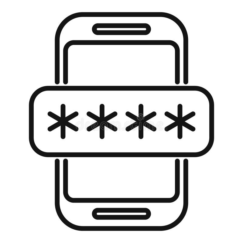 New Message Phone Icon Outline Vector. Access Account Stock Vector ...
