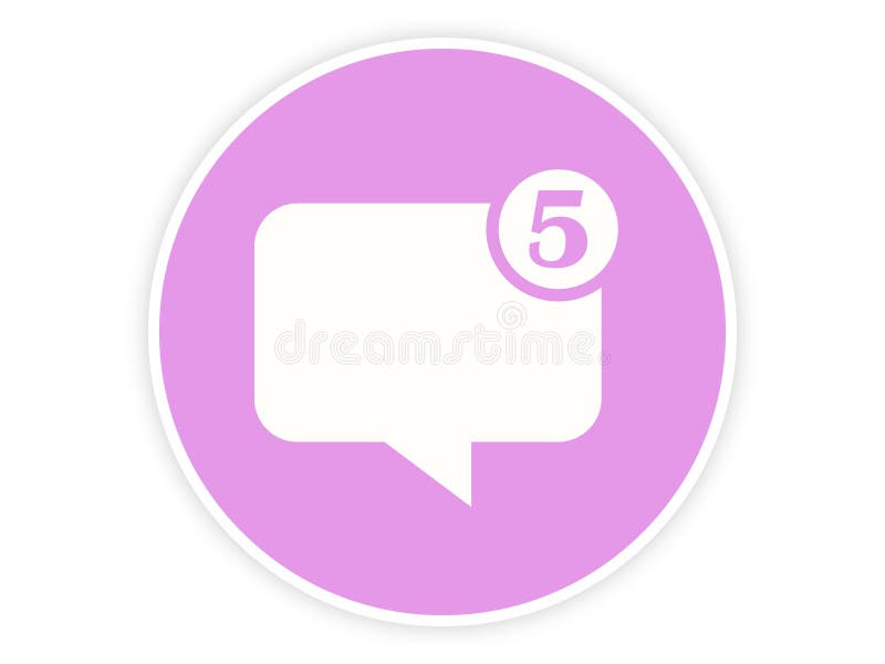 New Message Received Notification Ui Flat Icon Design Stock Vector ...