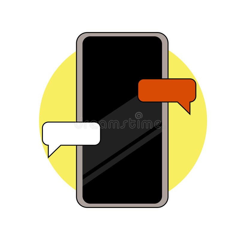 New Message on the Smartphone Screen. Message Symbol. Inbox Icon ...