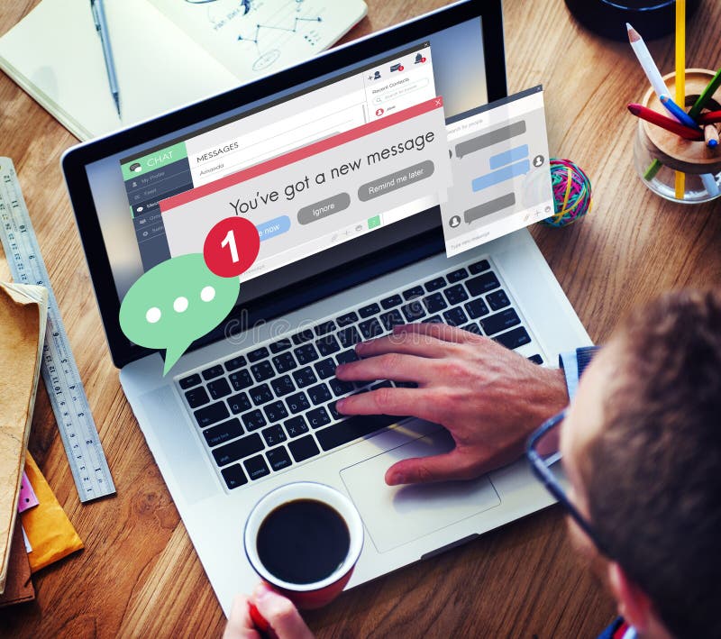 Texting Communication Online Conversation Concept Stock Photo - Image ...