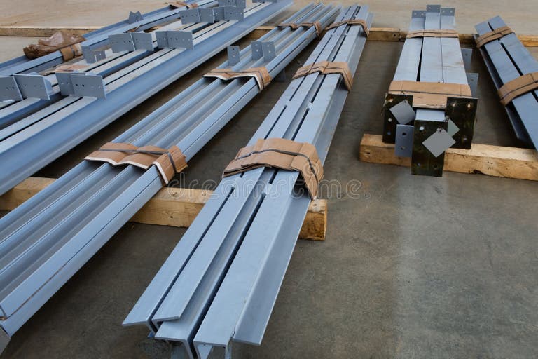 New metal beams stock image. Image of heap, group, manufacture - 13235341