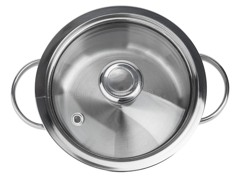 New Metal Cooking Pot Isolated on White Stock Image - Image of metal ...
