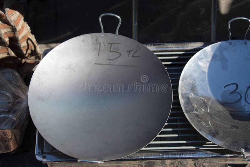 New metal pans as cookware stock photo. Image of vintage - 95872694