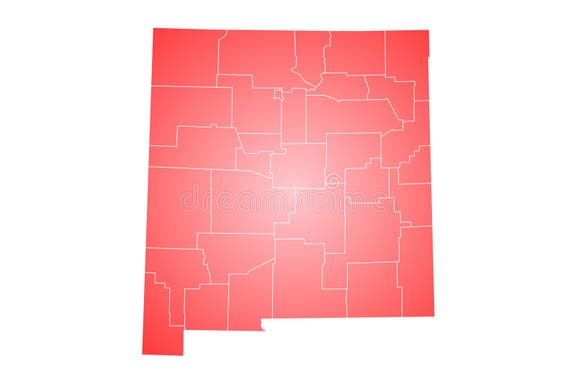 New Mexico Administrative Map. Counties Map of New Mexico, Blank Map ...