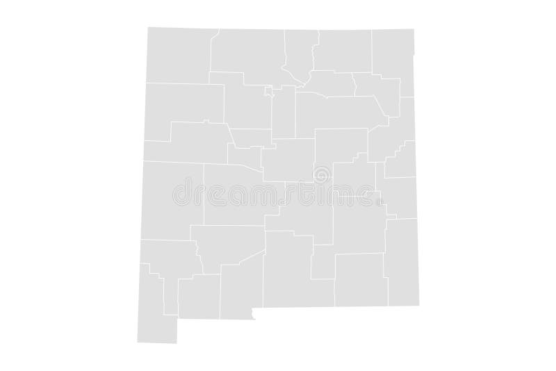 New Mexico Administrative Map. Counties Map of New Mexico, Blank Map ...