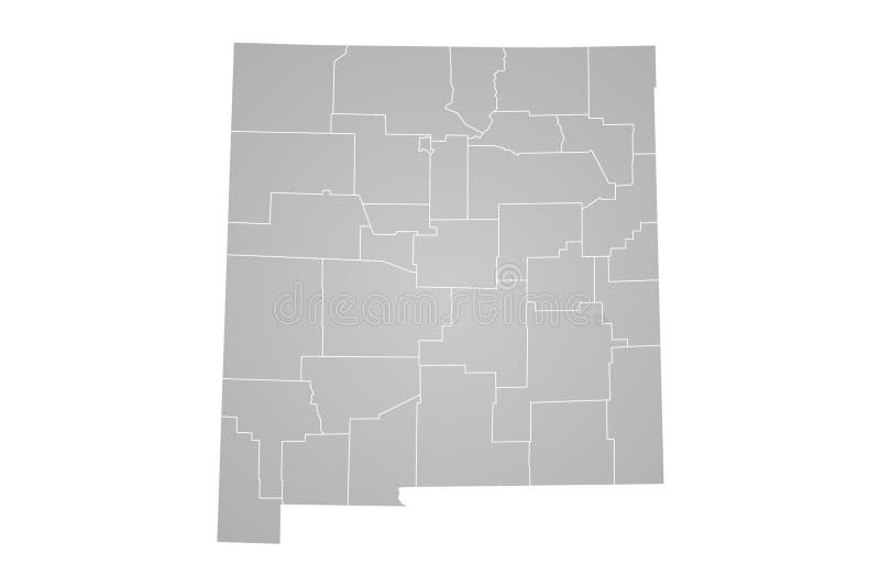 New Mexico Administrative Map. Counties Map of New Mexico, Blank Map ...