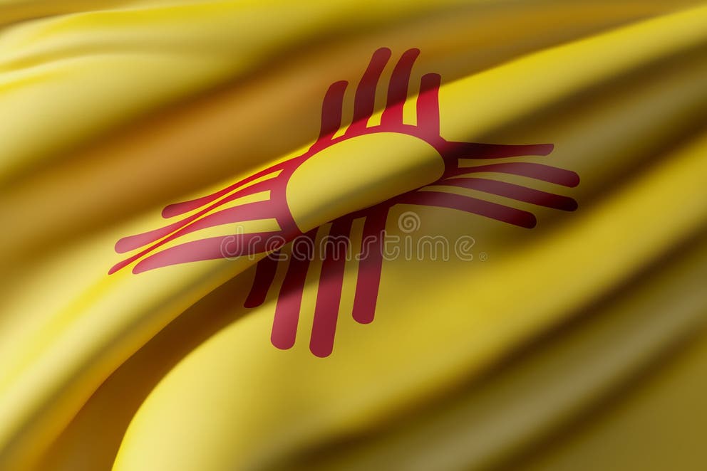 New Mexico State flag stock illustration. Illustration of america ...