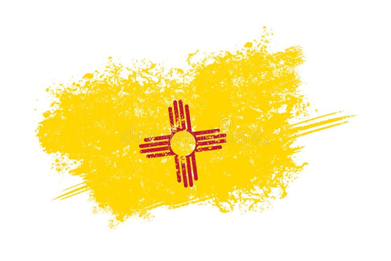 New Mexico State Flag stock vector. Illustration of isolated - 349019570