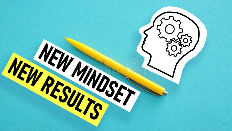 New Mindset and New Results is Shown Using the Text Stock Image - Image ...