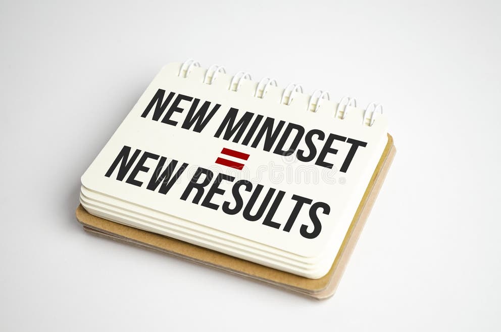 New Mindset - New Results Text on a Notepad with Pen, Business Stock ...