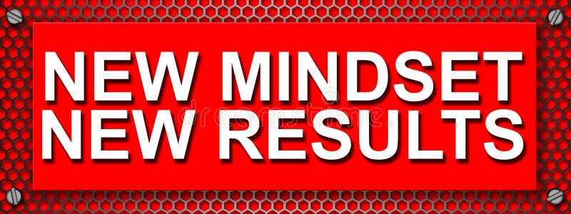 New Mindset New Results Text Quote on a Banner Stock Illustration ...