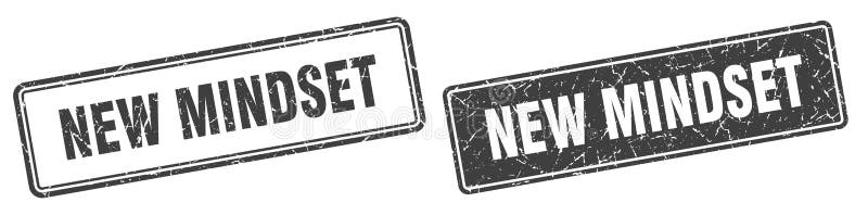 New Mindset Stamp Set. New Mindset Square Grunge Sign Stock Vector ...